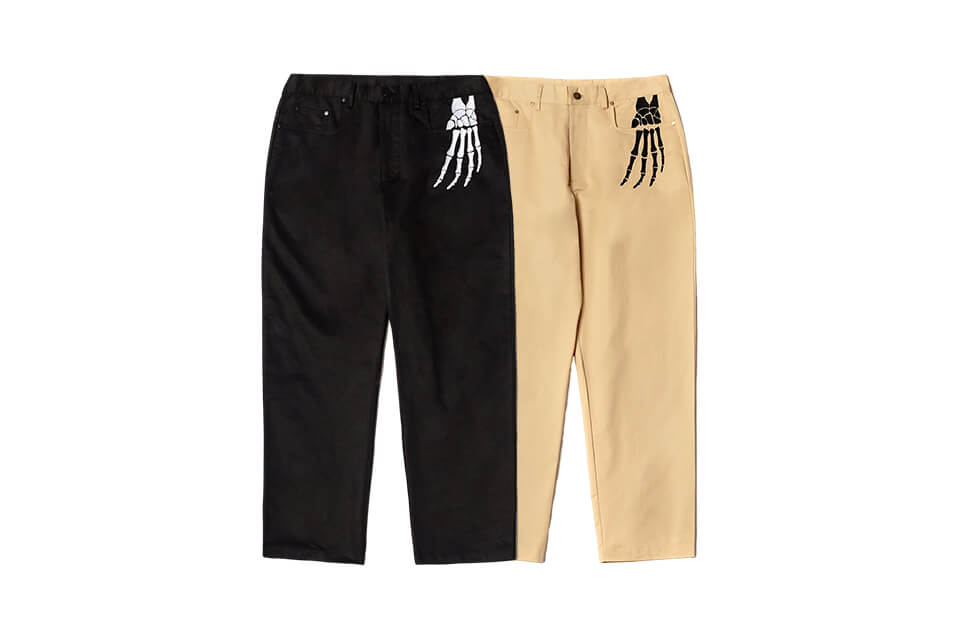 AES 8/27(六)發售 22 S/S Skeleton Hand Work Pants | NMR