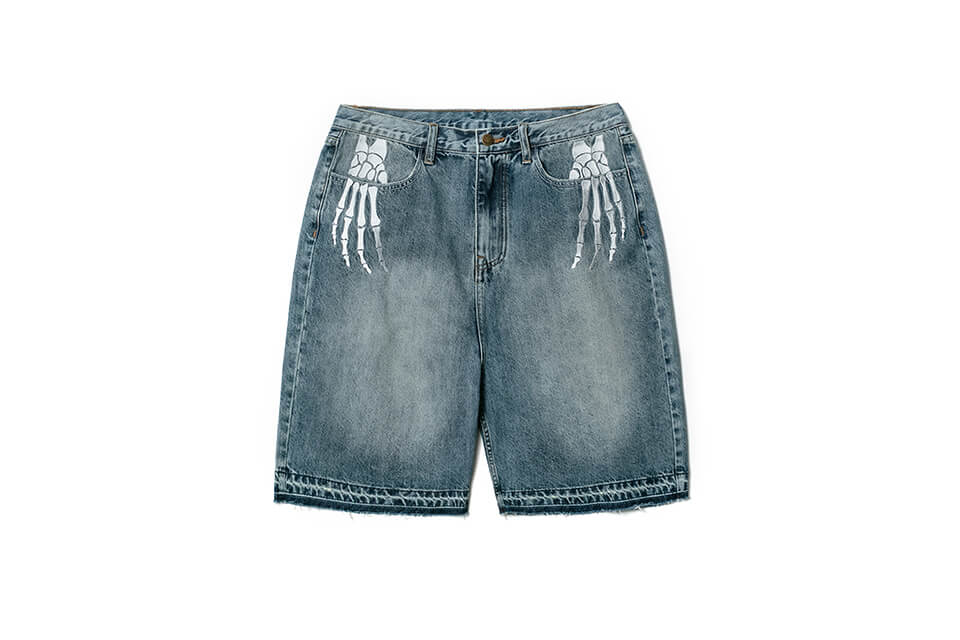 AES 9/10(六)發售 22 S/S Skeleton Hand Washed Denim Shorts | NMR