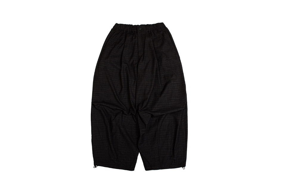 Nurari 12/29(五)發售 23 A/W 23- Em. Sen'i plaid circular pants | NMR